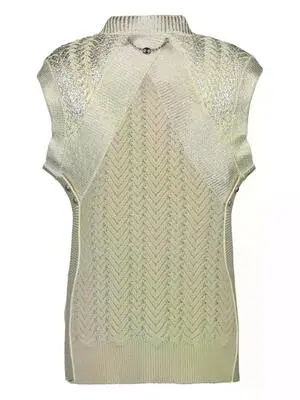 Rabanne Textured-knit Sleeveless Top