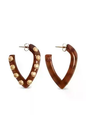 La DoubleJ Mini Dew Earrings - Brown