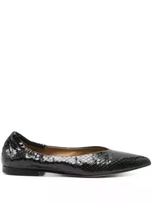 ANNA F. Snake Skin-effect Ballet Flats