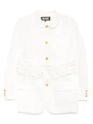 BLACK COMME DES GARÇONS Ruffle-trim Jacket - White