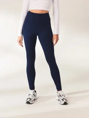 LOVALL Tall Lightweight High Waisted Leggings - Navy