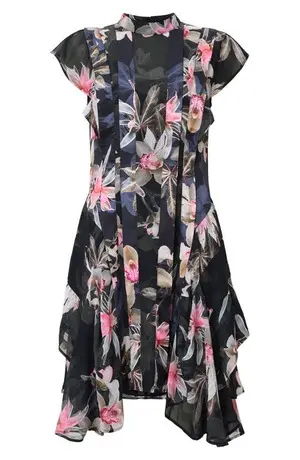 ALLSAINTS Fleur Handkerchief Hem Dress