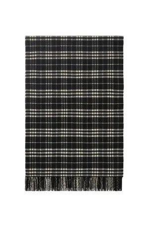 Burberry Check Wool Cashmere Blanket - Black/calico