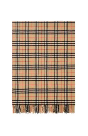 Burberry Check Wool Cashmere Blanket - Sand