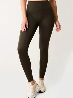 LOVALL 24/7 High Waisted Petite Leggings - Deep Olive