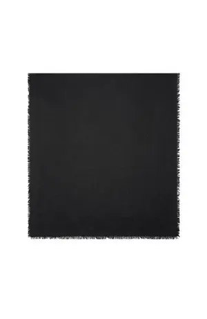Burberry Wide Check Wool Silk Scarf - Black