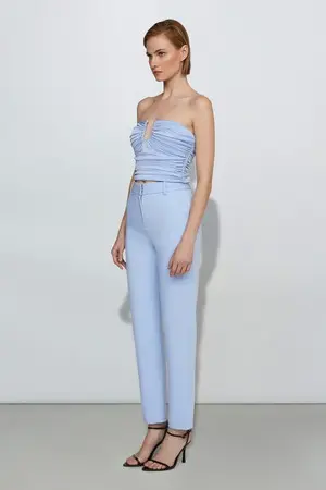 ET OCHS Talia Strapless Ruched Top With Cutout