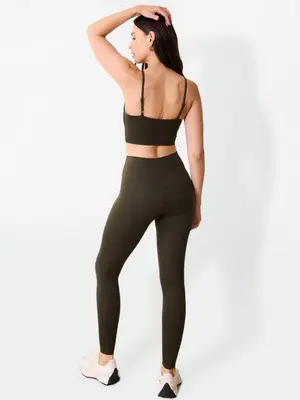 LOVALL 7 Revitalise High Waisted Leggings - Deep Olive