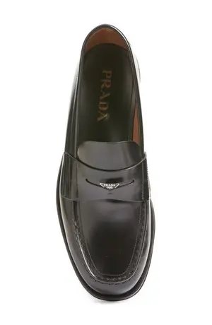 Prada Logo Penny Loafer - Nero