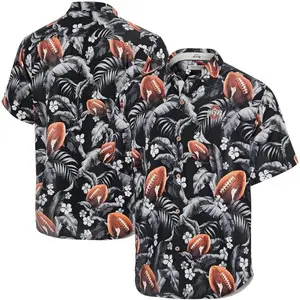 Tommy Bahama Ohio State Buckeyes Veracruz Cay First Down Blooms Button-up Shirt - Black