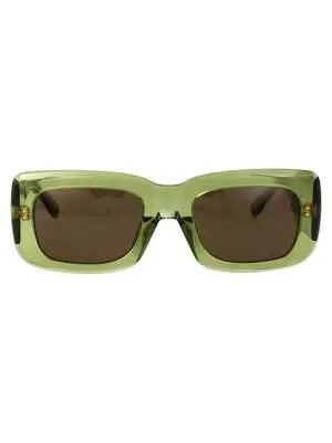 Attico The Attico Marfa Sunglasses Green/ Yellow Gold/ Brown
