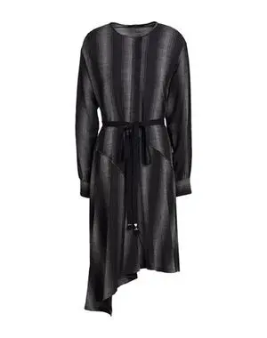 High Midi Dress With Mandarin Collar And Open Back