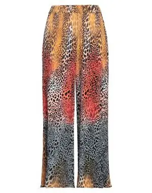 CONNOR & BLAKE Animal Print Wide-leg Viscose Pants - Red