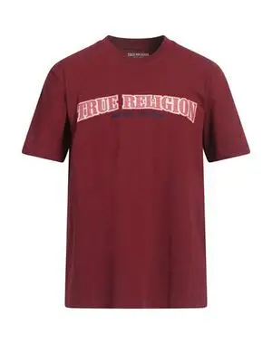 True Religion Man T-shirt Black Size S Cotton Red