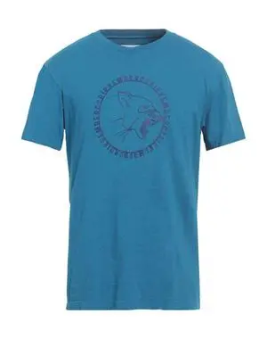 BIKKEMBERGS T-shirt Rust Size Cotton, Elastane - Blue