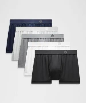 Lululemon Always In Motion Boxer Brief 3 - Black/true Navy/white/heathered Solar Grey/heathered Silver Drop