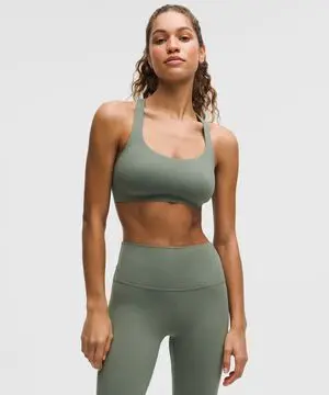 Lululemon Flexyflex Strappy Yoga Bra Willow Leaf