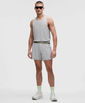 Lululemon Mile Maker Ripstop Linerless Short 6 Silver Drop
