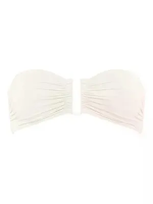 ERES Ruched Bandeau Bikini Top - White