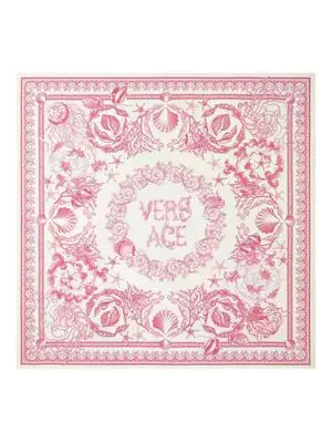 Versace Underwater Barocco Silk Scarf - Pink