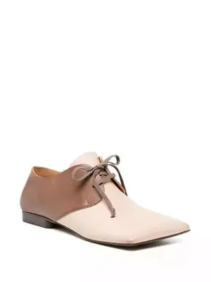 UMA WANG Square-toe Leather Flats
