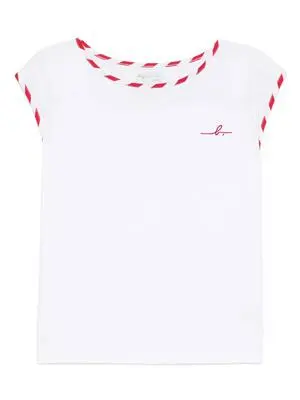 AGNÈS B. Logo-embroidered Vest - White