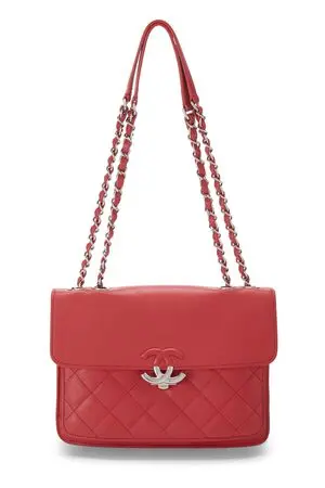 Chanel Calfskin 'cc' Box Flap Bag Large