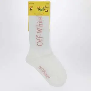 Off White Cotton-blend Socks - White