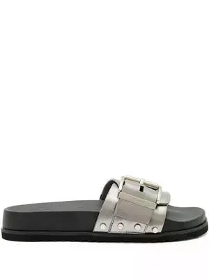 ALLSAINTS Metallic Sandals - Silver