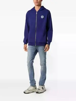 Philipp Plein Zip-up Hoodie - Blue
