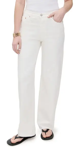 PARKE Classic Straight Leg Jeans - White