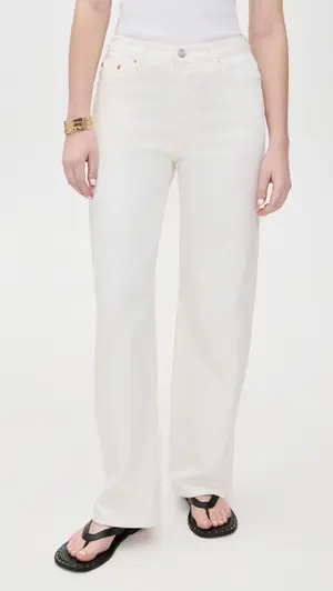 PARKE Classic Straight Leg Jeans - White