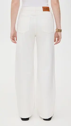 PARKE Classic Straight Leg Jeans - White