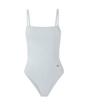 Loro Piana Embellished Swimsuit Light Blue