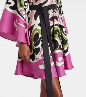 La DoubleJ Magnifico Printed Silk Twill Mini Dress