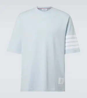 Thom Browne 4-bar Cotton Jersey T-shirt - Blue