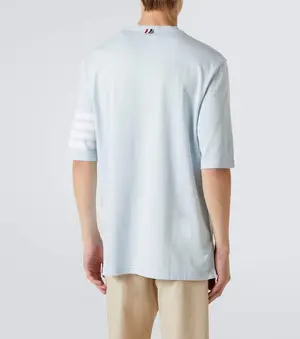 Thom Browne 4-bar Cotton Jersey T-shirt - Blue