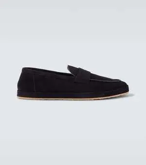 Brunello Cucinelli Suede Penny Loafers