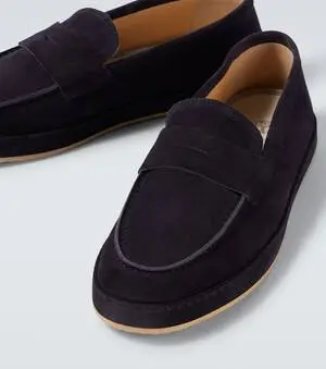 Brunello Cucinelli Suede Penny Loafers