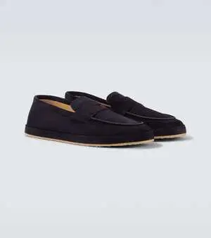 Brunello Cucinelli Suede Penny Loafers
