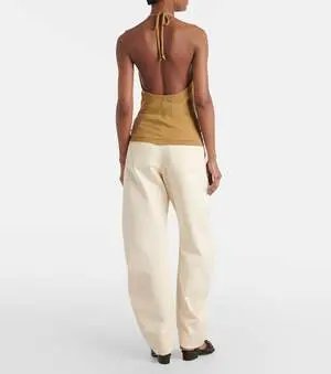 LEMAIRE Knitted Halterneck Cotton Top