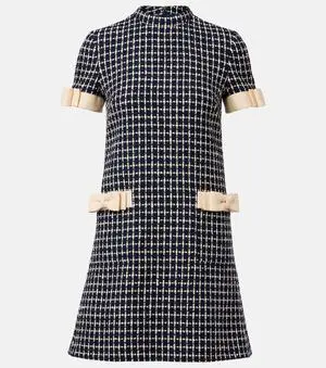 Valentino Garavani Wool-blend Bouclé Minidress - Blue