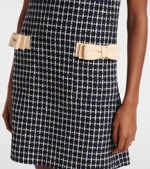 Valentino Garavani Wool-blend Bouclé Minidress - Blue