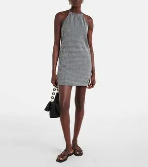 Hunza G Gingham Seersucker Minidress - Black