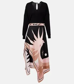 Emilio Pucci Stella Knitted Silk-blend Midi Dress