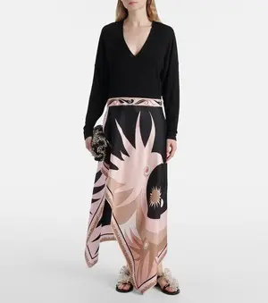 Emilio Pucci Stella Knitted Silk-blend Midi Dress