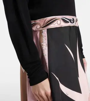 Emilio Pucci Stella Knitted Silk-blend Midi Dress