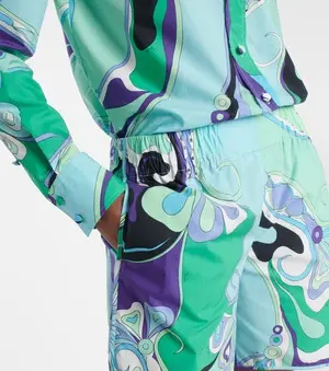 Emilio Pucci Orchidee Printed High-rise Shorts