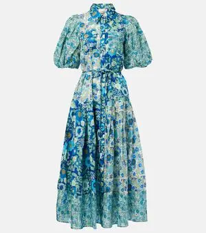 ALEMAIS Alémais Sacha Floral Ramie Shirt Dress