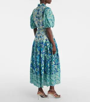 ALEMAIS Alémais Sacha Floral Ramie Shirt Dress